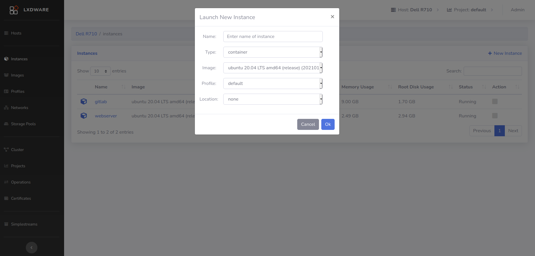 LXD Dashboard – LXDWARE